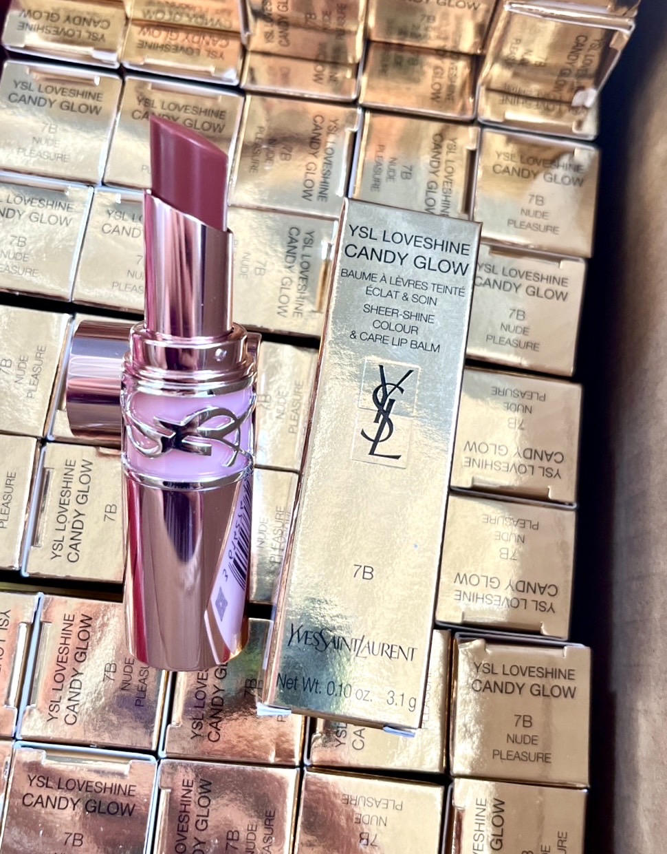 YSL Loveshine Candy Glow 3.1g #7B Nude Pleasure (เคาเตอร์ 1,650฿)