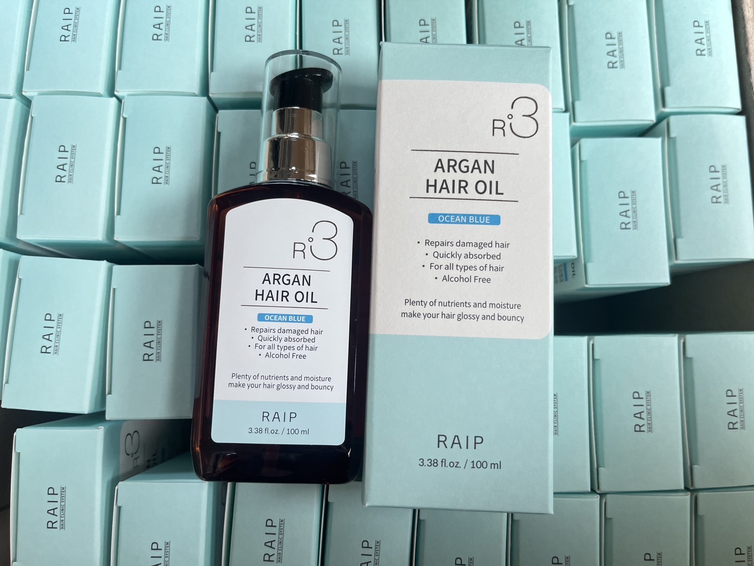 ออยล์ Raip R3 Argan Hair Oil 100 ml # กลิ่น Ocean Blue